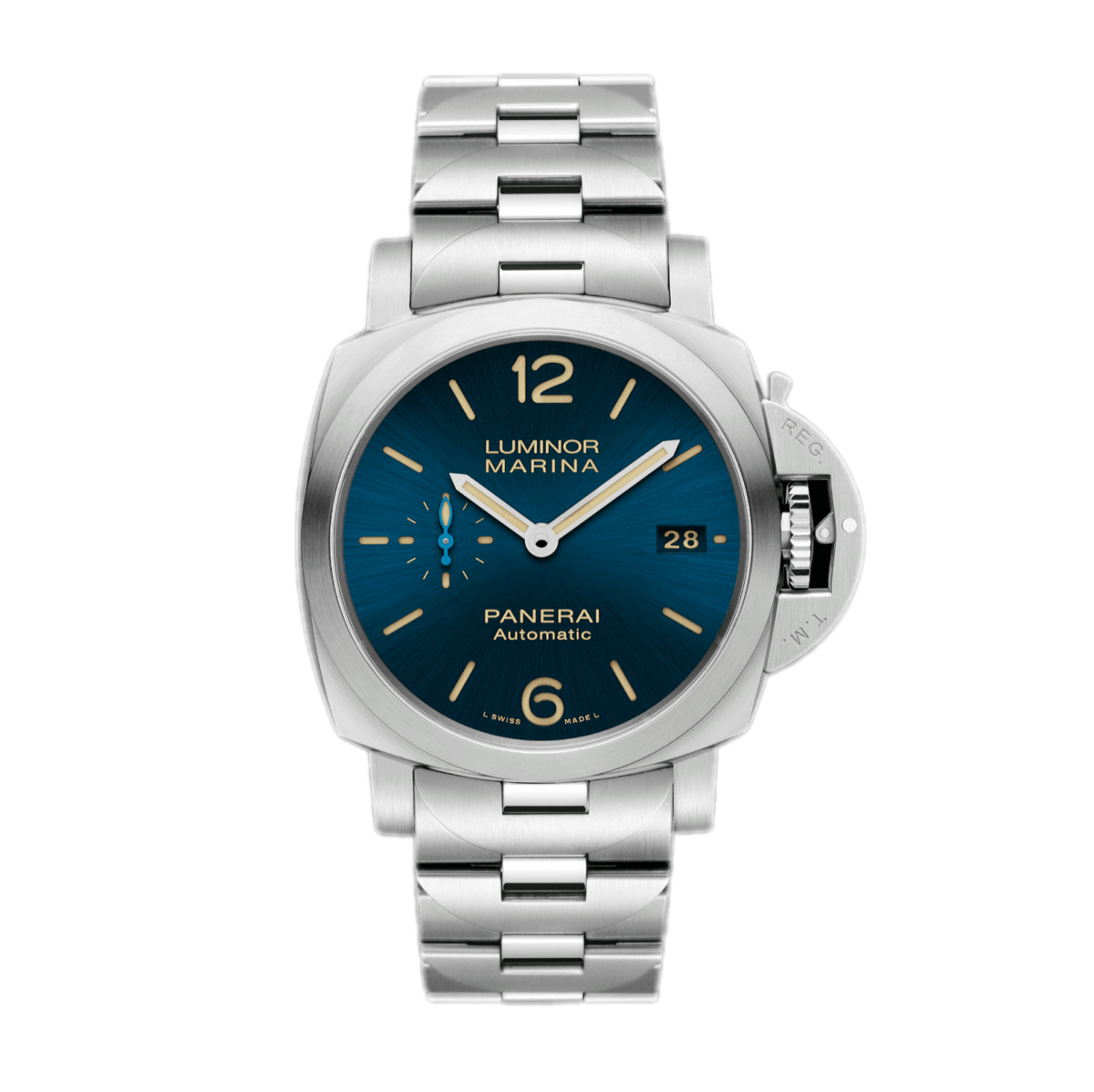 Officine Panerai 42mm Luminor Marina PAM01028 Blue Dial (New) - LUXE ...